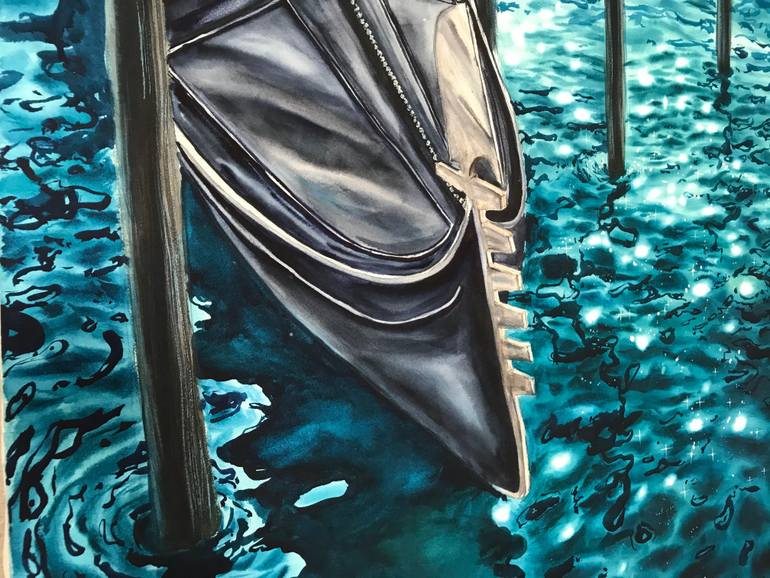 Gondola II Painting by Valeria Golovenkina | Saatchi Art