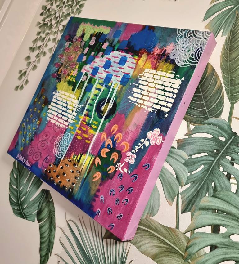 Abstract Painting, Original wall Art, Funky Pink Passion Painting by ...