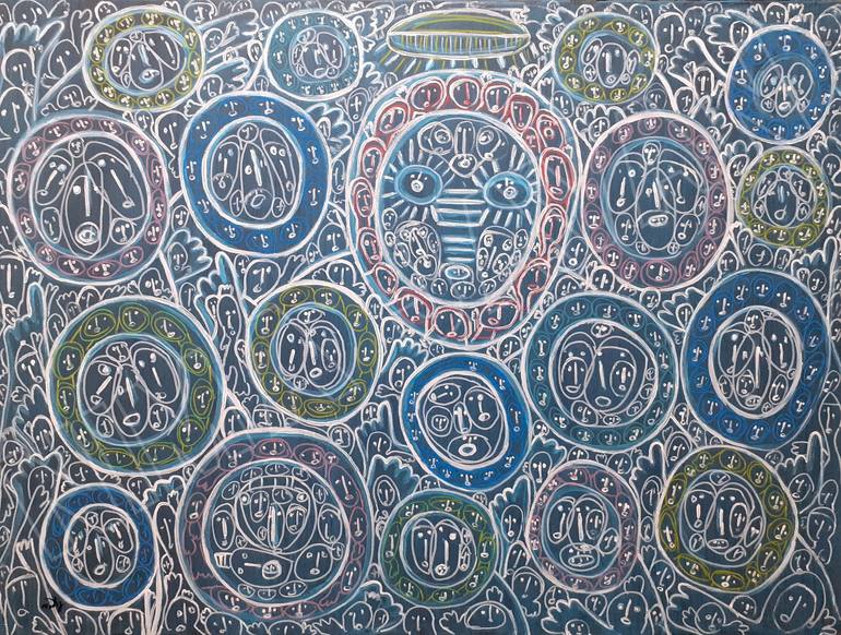 The alien conections Painting by Nima Javan | Saatchi Art