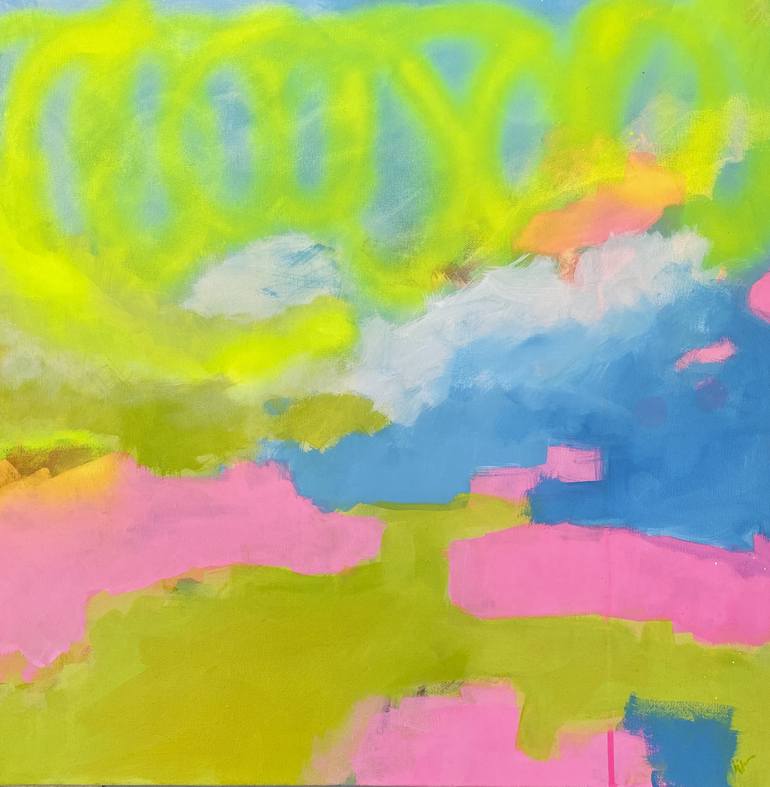 Lagoon Painting by Kathy Wright | Saatchi Art