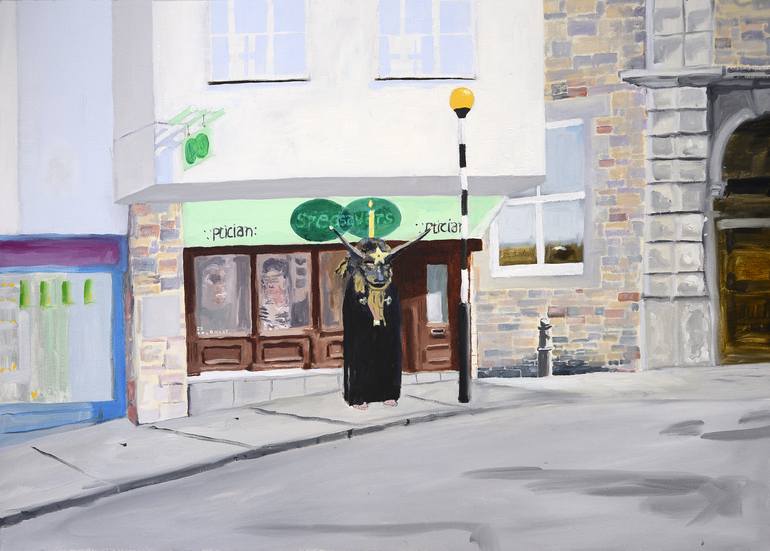 Jeremy outside Specsavers, Penzance Painting by Tim Ridley | Saatchi Art