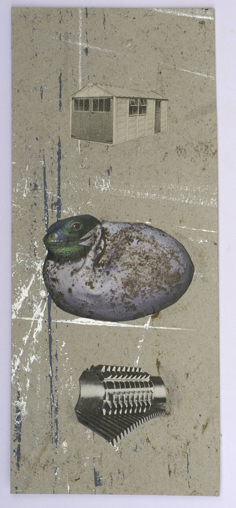 Shed, snake cogs Collage by Tim Ridley | Saatchi Art