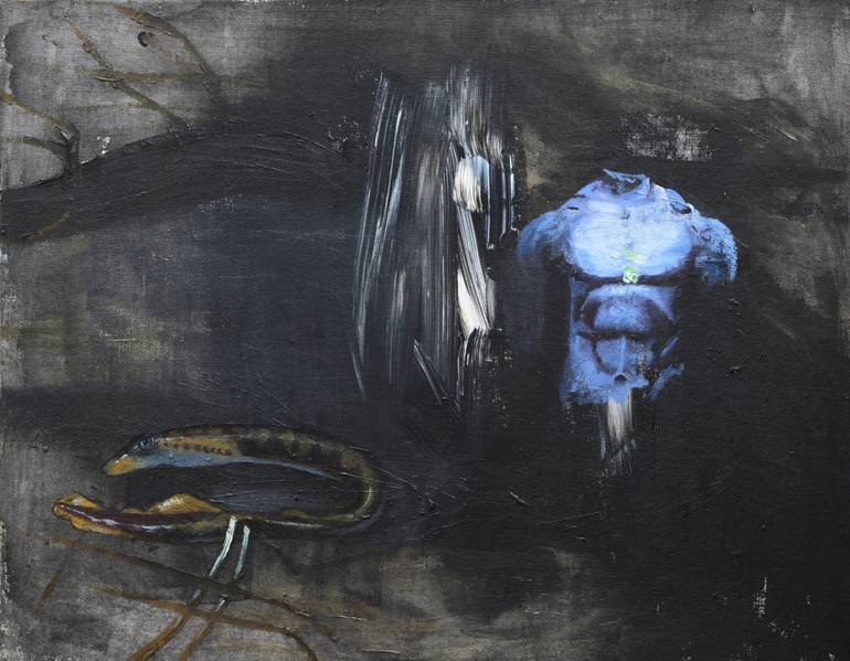 Casius and his Lamprey Painting by Tim Ridley | Saatchi Art