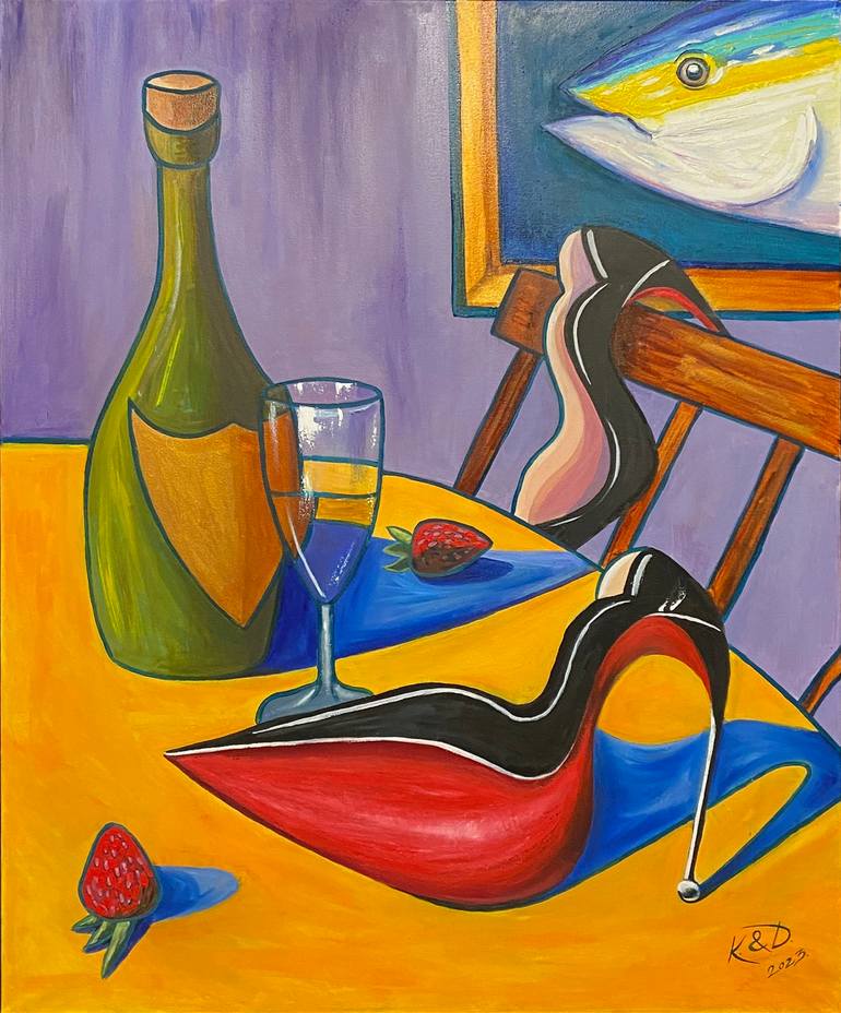 Dom Perignon for Marianna Painting by Harman Art | Saatchi Art