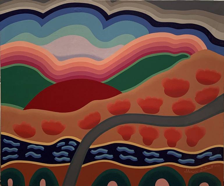 Pewter Road to Lehigh Painting by Sherwin DeGraff | Saatchi Art