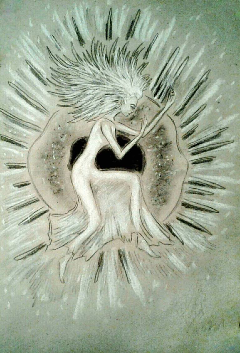 At the bottom of the abyss Drawing by Karolina Ingo | Saatchi Art