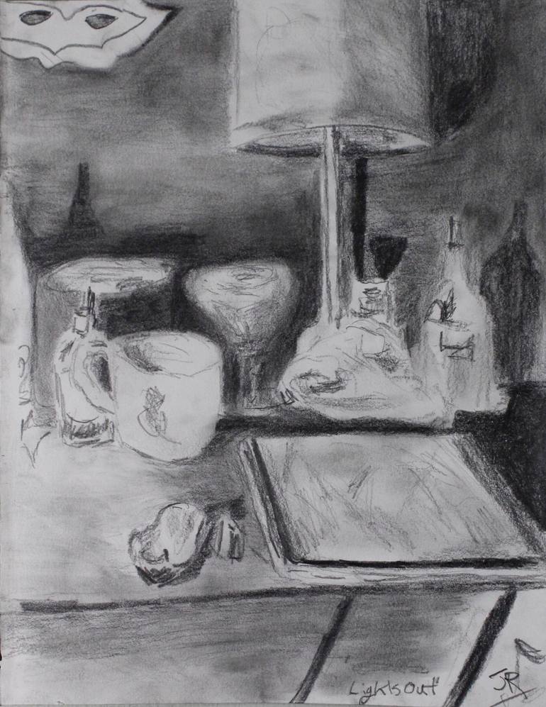 Lights out Drawing by Justin Robinson | Saatchi Art