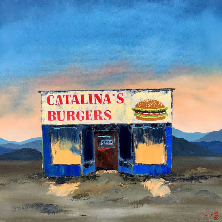 BURGER QUEEN Painting by Catalina Arts | Saatchi Art