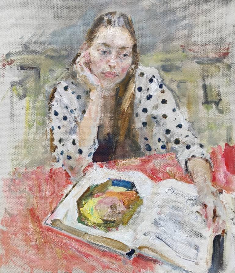 Portrait of Anya Painting by Yuriy Ushakov | Saatchi Art