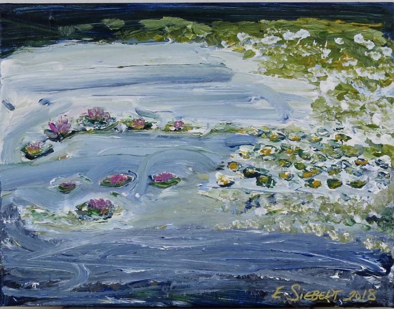 Monet's Lily Pads Painting by Elizabeth Siebert | Saatchi Art