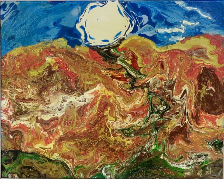 Moonlit Wheatfield Painting by Elizabeth Siebert | Saatchi Art