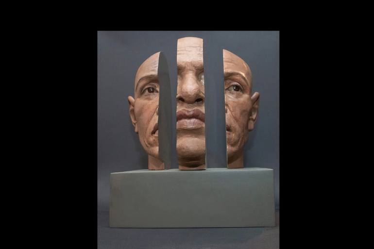 Sliced-Portrait Sculpture by Ahmed AbdelFattah | Saatchi Art