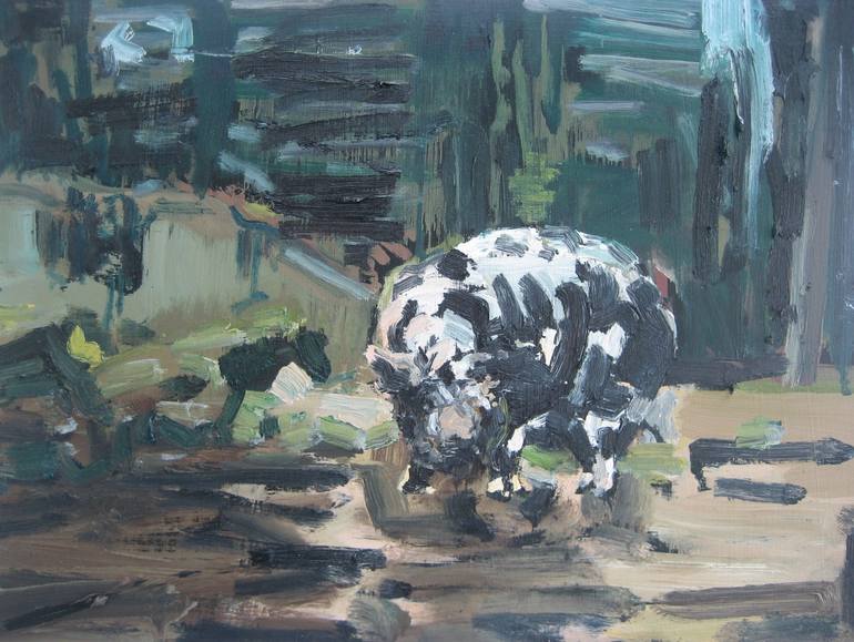 Pig III Painting by Martin Hill | Saatchi Art