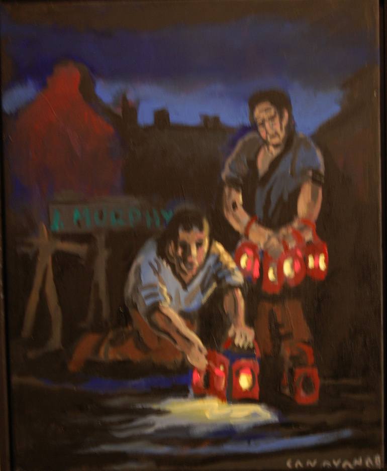 The Lamplighters Painting by Bernard Canavan | Saatchi Art