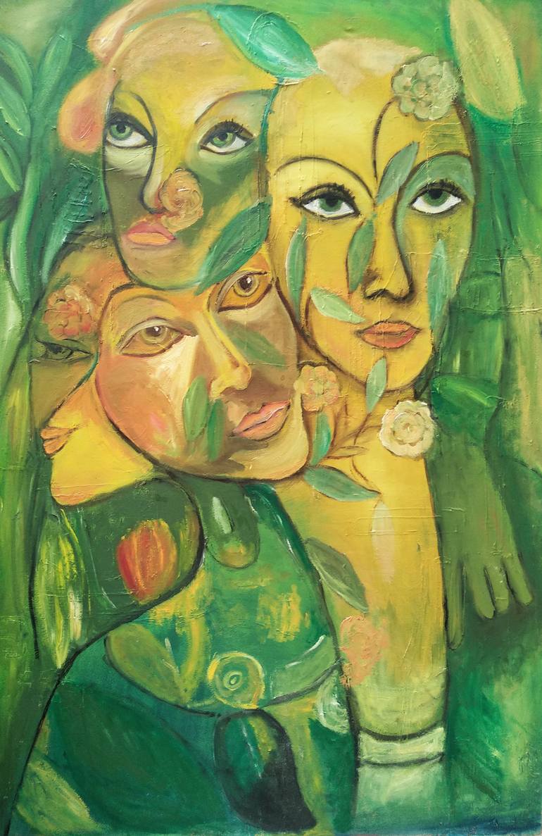 Women inside me Painting by Eda Aygun | Saatchi Art