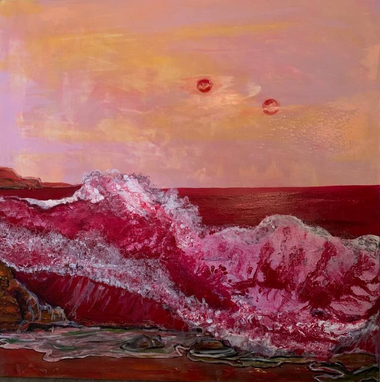 Martian Summer Surf Painting by Nola Roeper | Saatchi Art