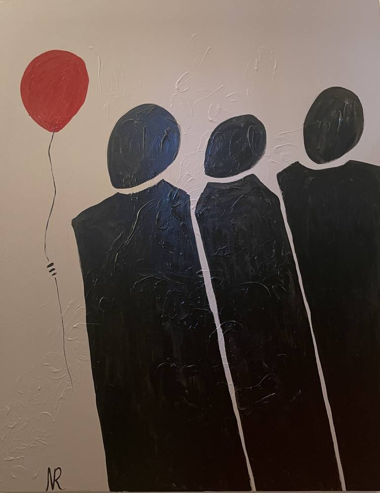 Red Balloon Painting by Nola Roeper | Saatchi Art