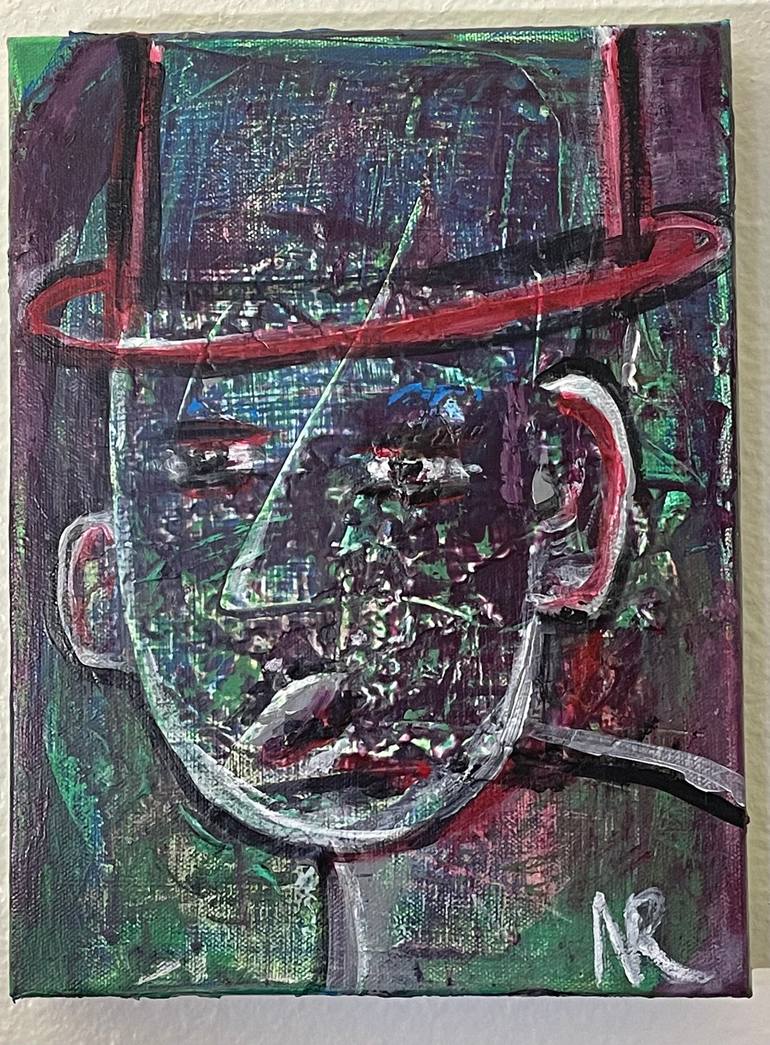 Mr. Mardi Gras and his best hat Painting by Nola Roeper | Saatchi Art