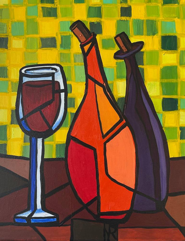 Thirsty Cubism Painting by Nola Roeper | Saatchi Art