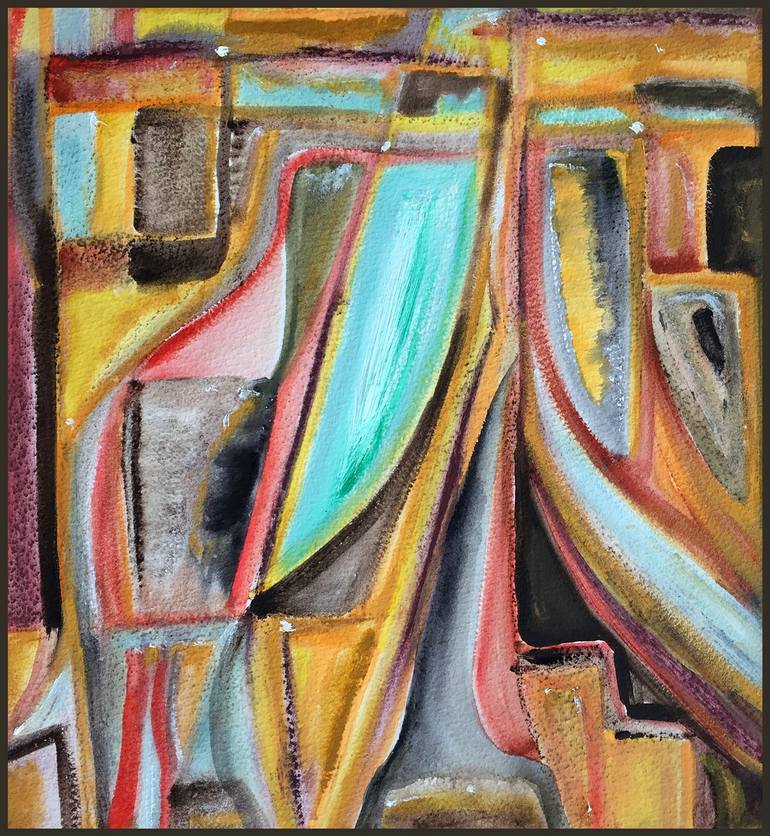 STRUCTURAL LANDSCAPE 1 Painting by Peter Georgopoulos | Saatchi Art