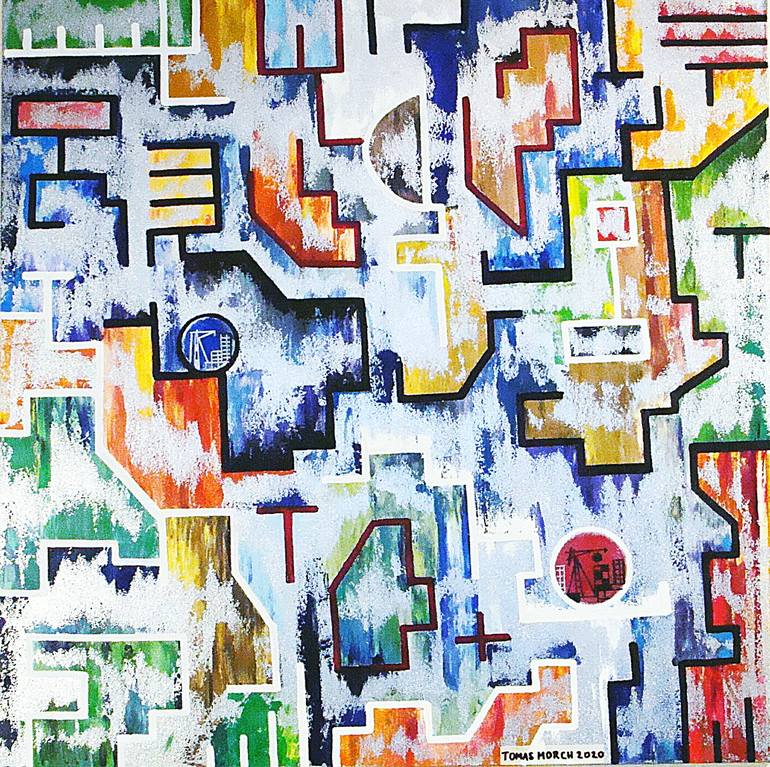 LONDON METROPOLE #6 Painting by Tomas Morch | Saatchi Art