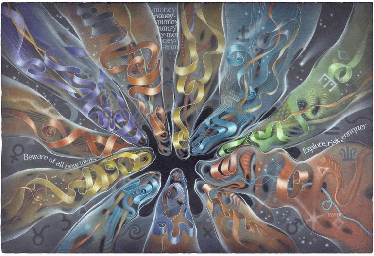 Folds of the Unconscious Drawing by Joye Divine | Saatchi Art