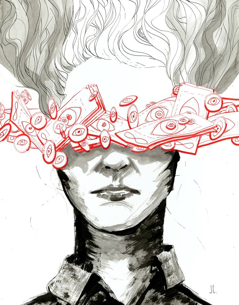 Blindness Drawing by Jennifer S Lange | Saatchi Art