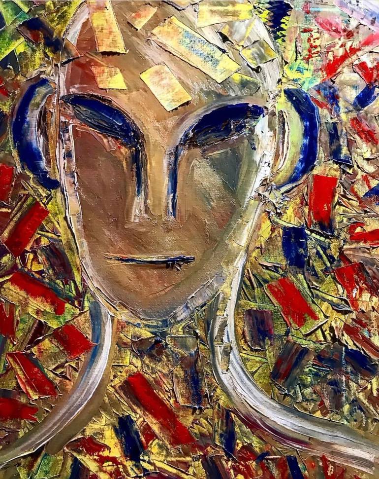 Original oil painting handmade “ Aliens “ Painting by Ziyatdinova ...