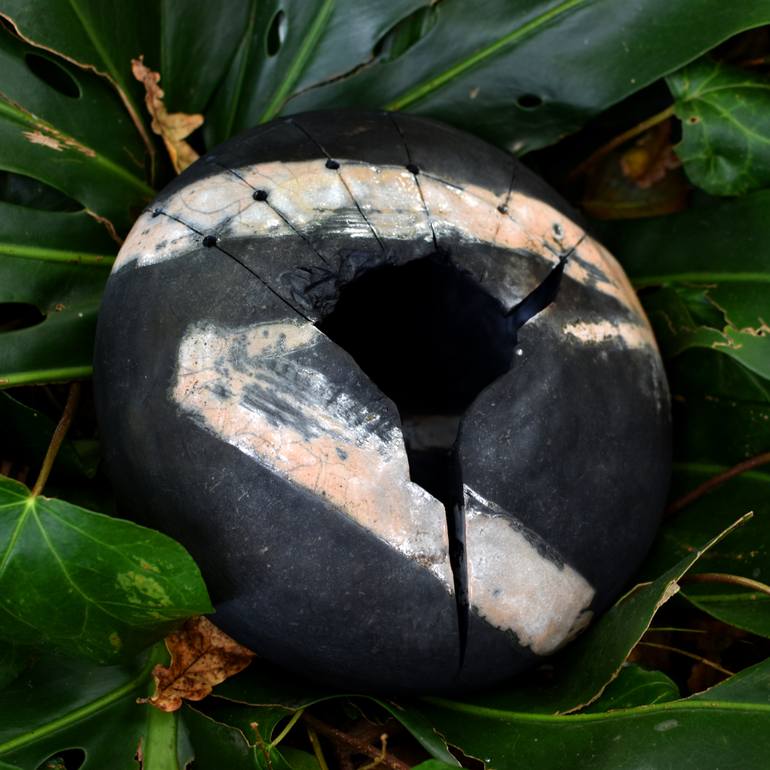 Handmade Raku Vessel, Raku Arts, Unique Ceramic Sculpture by Luis Rocca ...