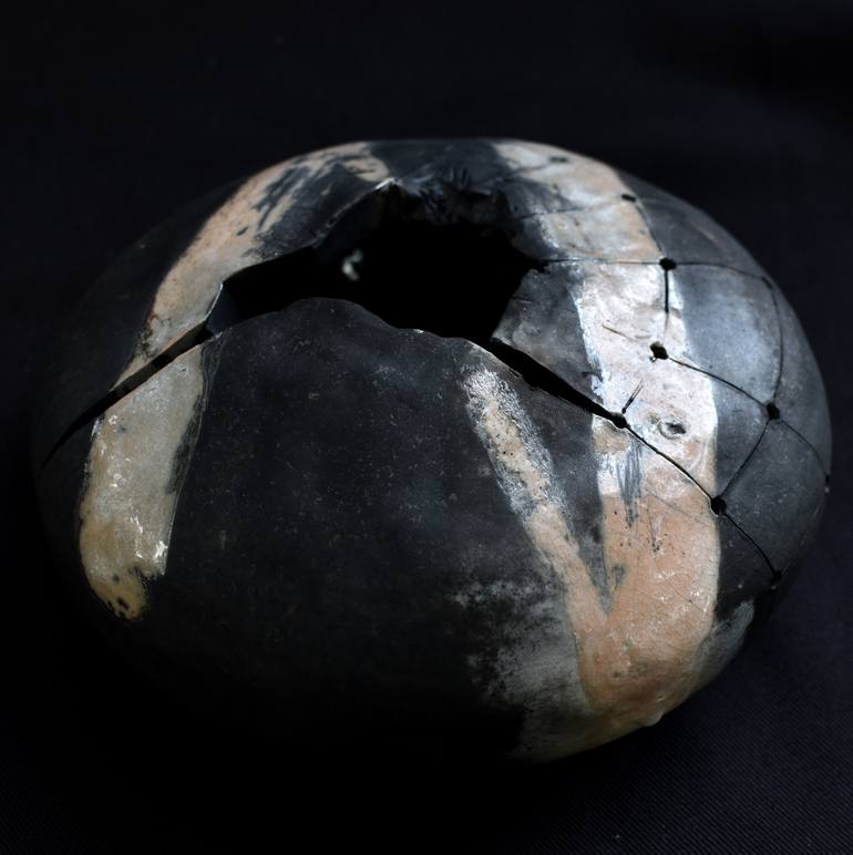 Handmade Raku Vessel, Raku Arts, Unique Ceramic Sculpture by Luis Rocca ...