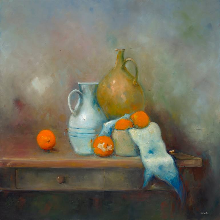 Orange Peel Painting by Roger Clarke | Saatchi Art