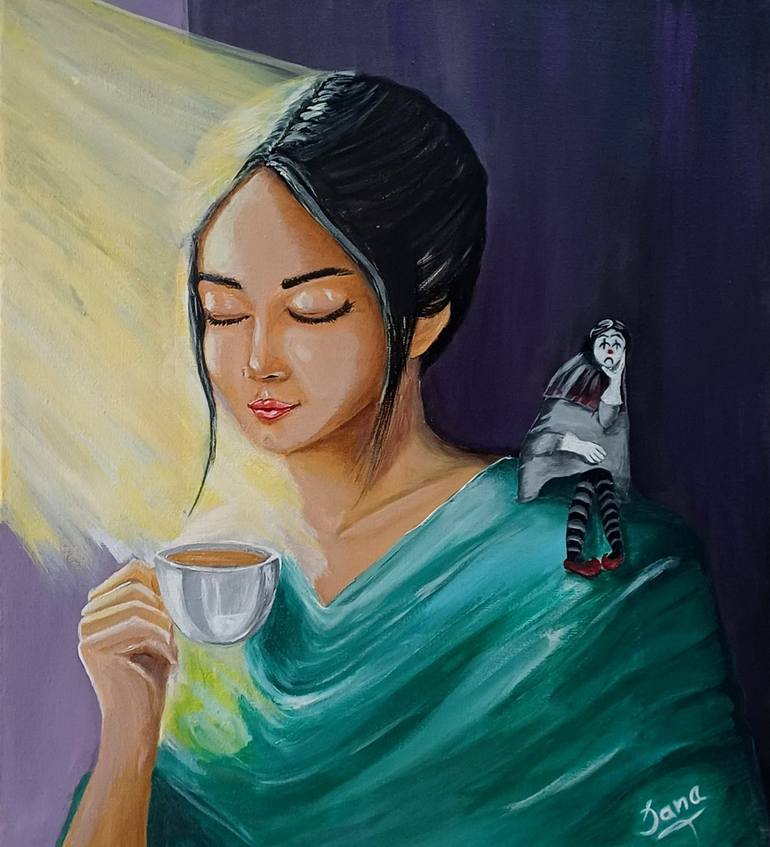 Ignore your inner bully Painting by Sana Askari | Saatchi Art