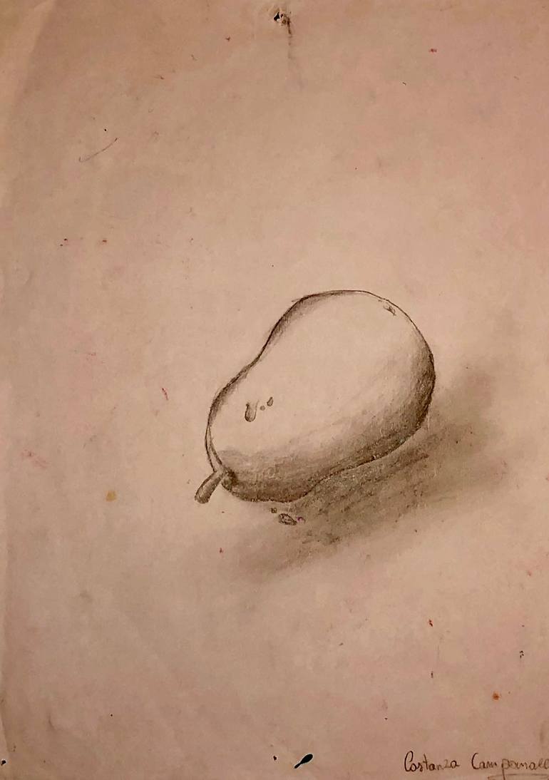 Still life of a pear Drawing by Caooosi Paolwe | Saatchi Art