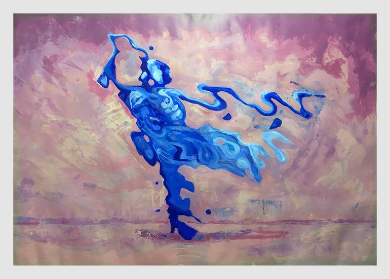 Blue guy Painting by Daniel Dacio | Saatchi Art