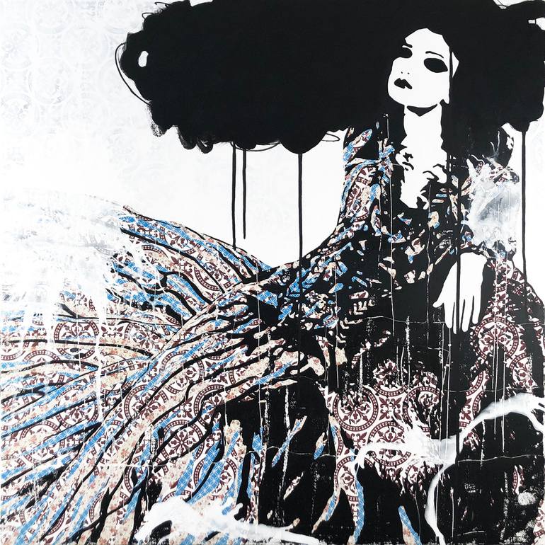 Woman Reclining Painting by Modesty L'Artiste | Saatchi Art