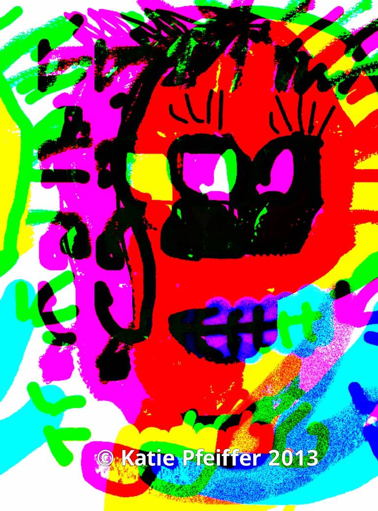 Fear Monster Doodle Drawing by Katie Pfeiffer | Saatchi Art