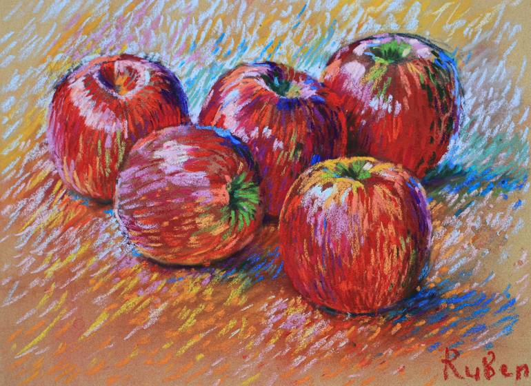Big apple. Drawing by Ruben Kravets | Saatchi Art