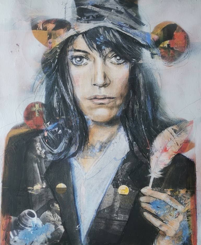 Portrait of Patti Smith Painting by Talia Ward | Saatchi Art