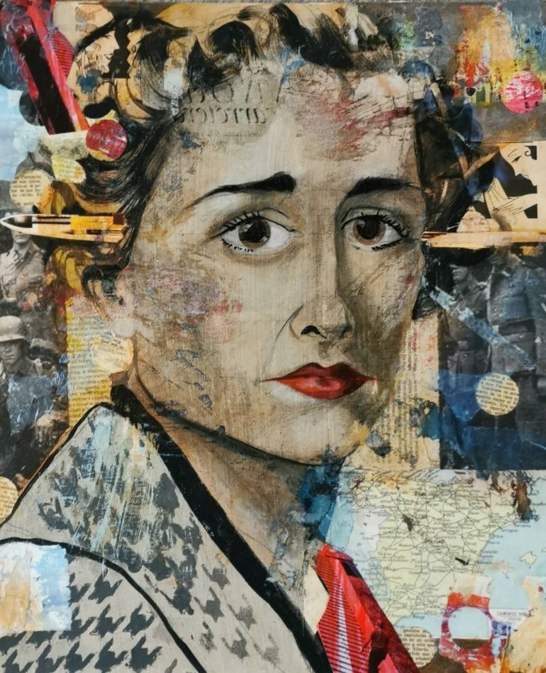 Portrait of Maruja Mallo Painting by Talia Ward | Saatchi Art
