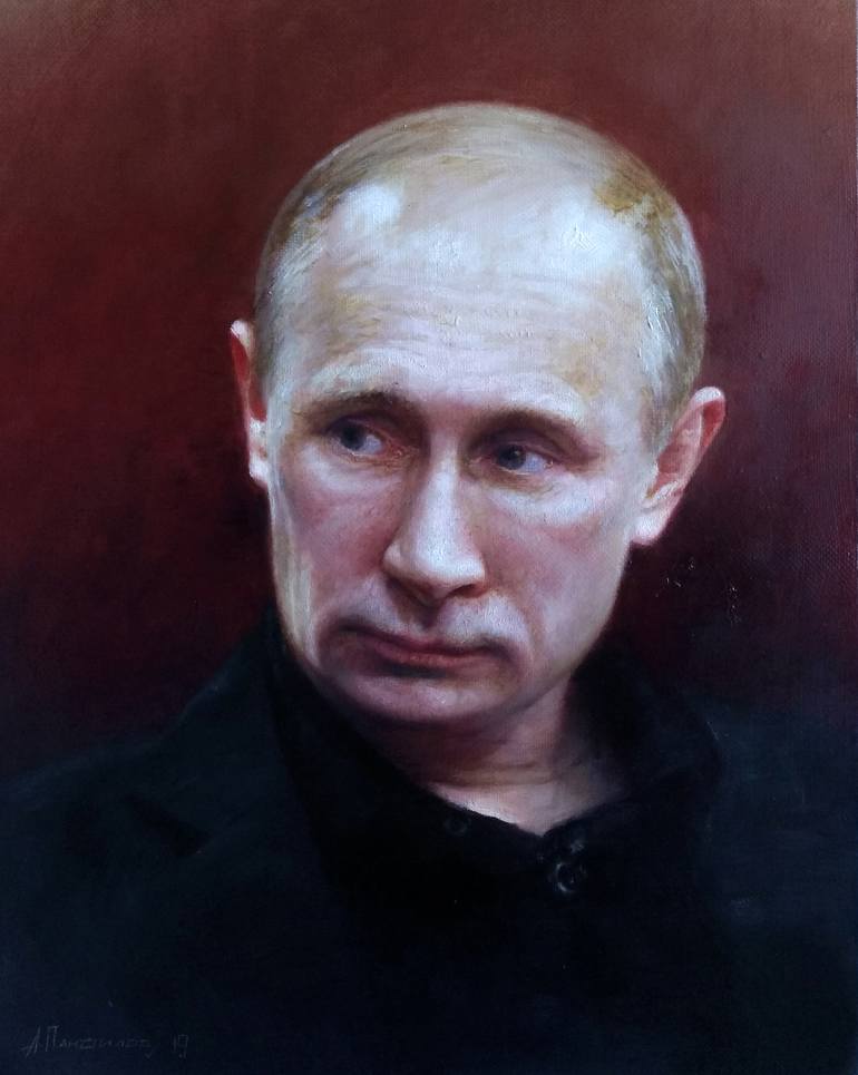 Portrait of Vladimir Putin Painting by Aleksei ADLEXE Panfilov ...