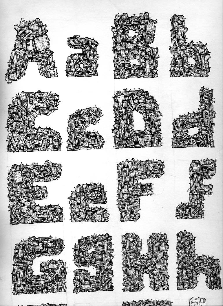 type Drawing by David Davis | Saatchi Art