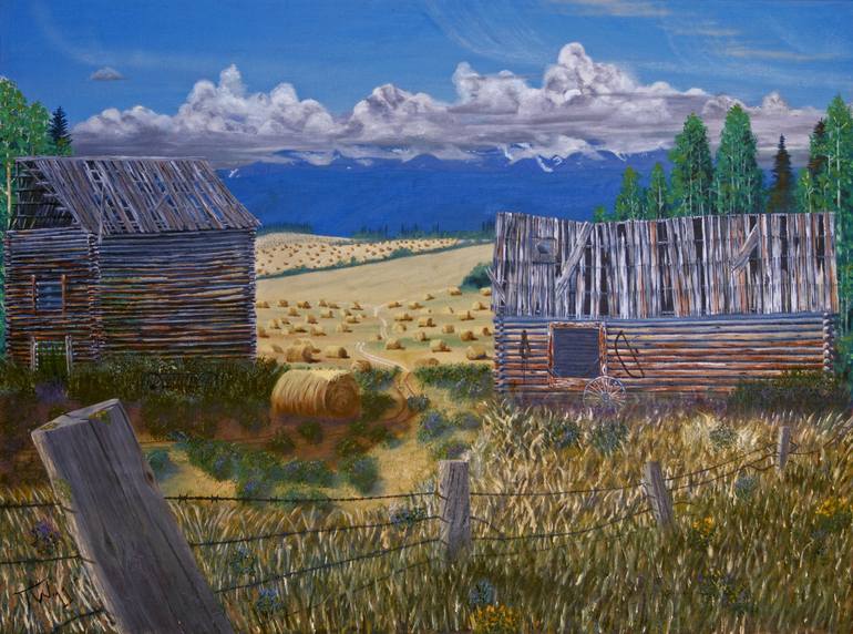 Pioneer Homestead Painting by Ted Widen | Saatchi Art