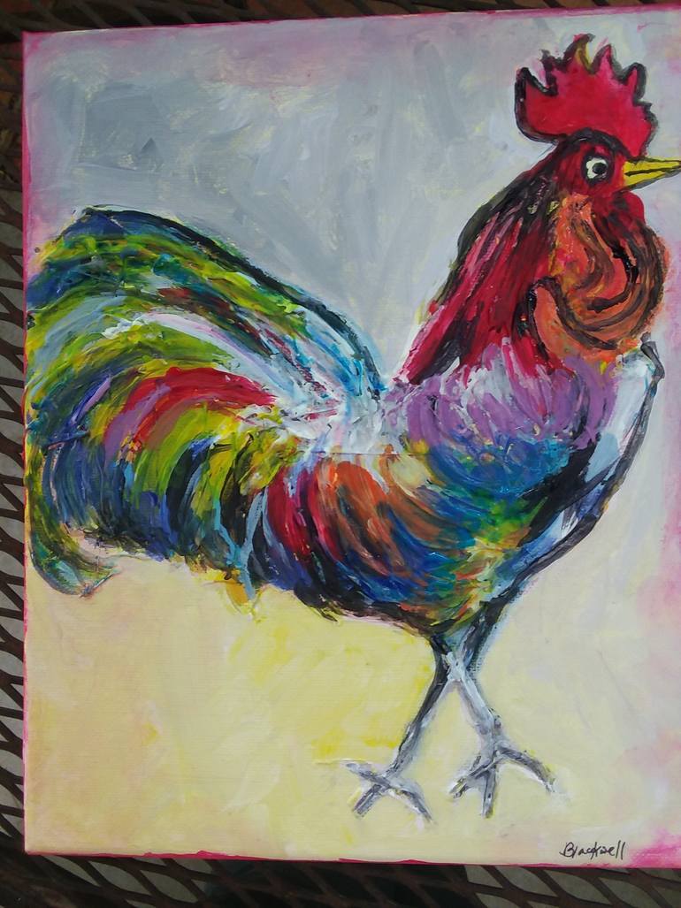 El Gallo Painting by Sharon Blackwell | Saatchi Art
