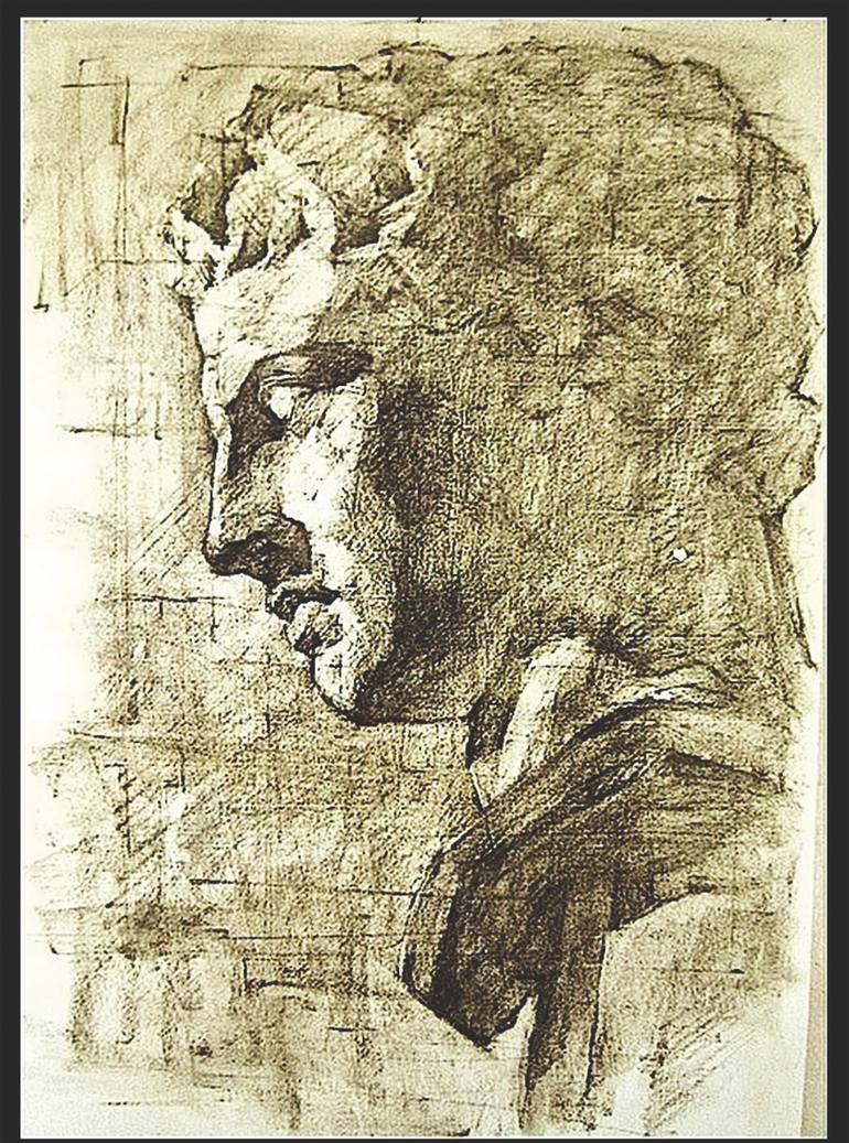 Mercury portrait Drawing by Stelios Lykotrafitis | Saatchi Art