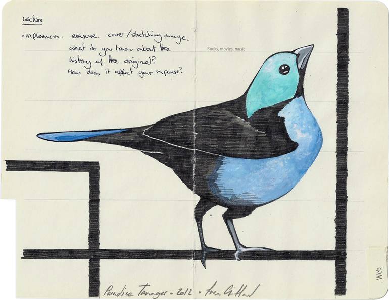 Paradise Tanager Painting by Fran Giffard | Saatchi Art