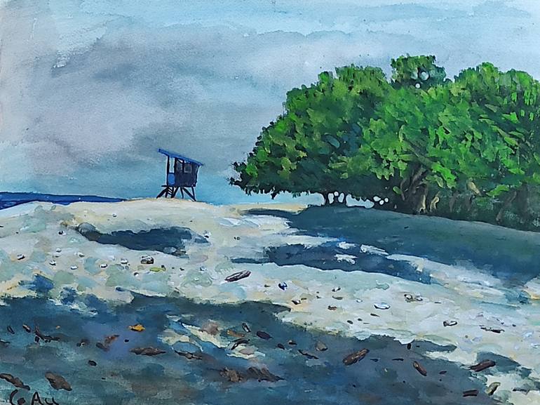 Turtles' island Painting by Dimitrios Chrysafidis | Saatchi Art