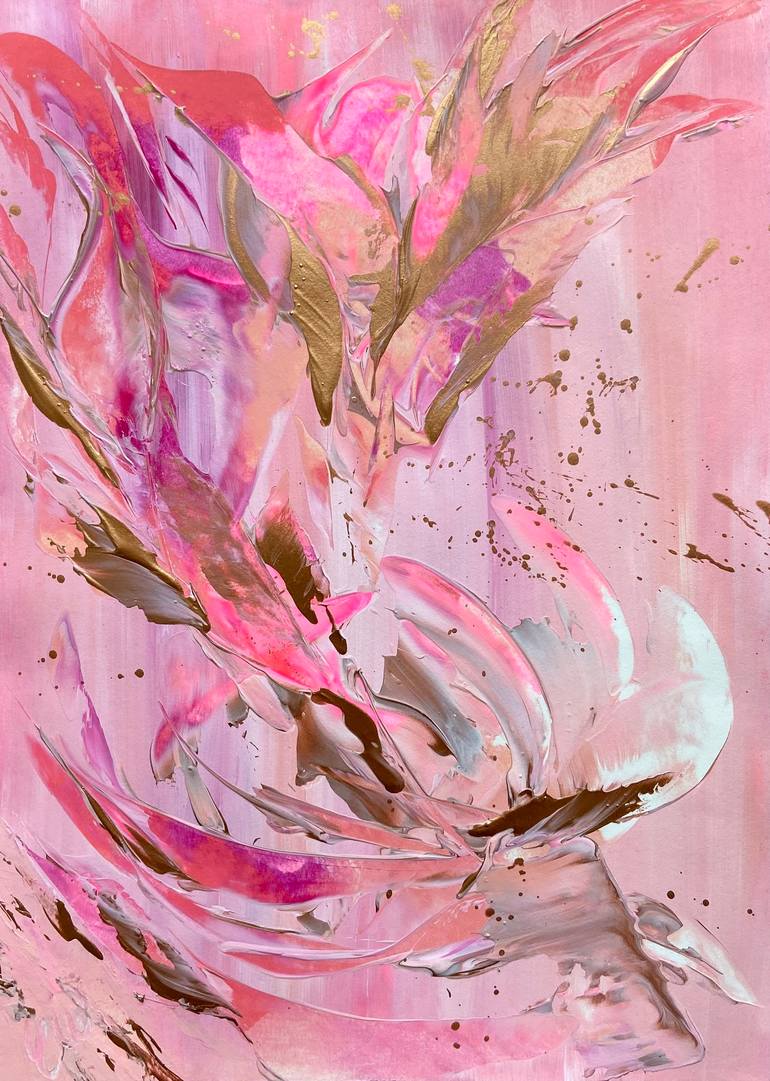 Tickled Pink Painting by Carrie Welsh | Saatchi Art
