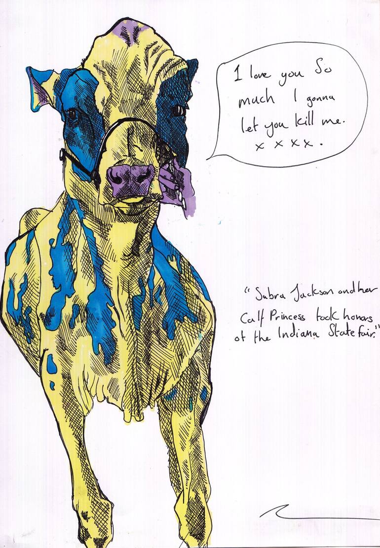 Calf princess Drawing by s wilson | Saatchi Art