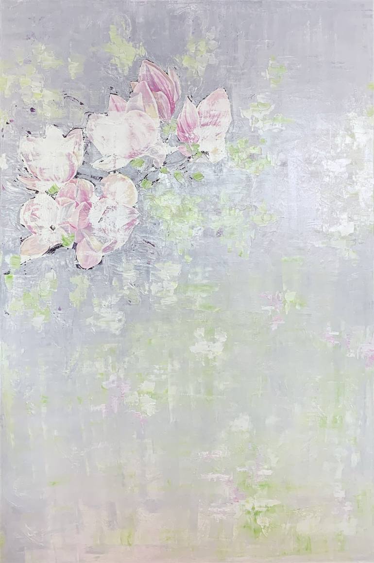 Magnolia Painting by Maria Karpenko | Saatchi Art