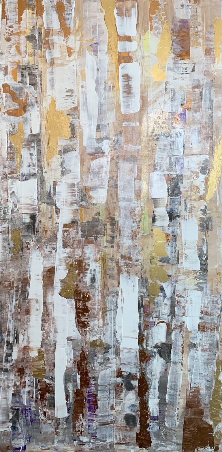 Three Birches Painting by Maria Karpenko | Saatchi Art